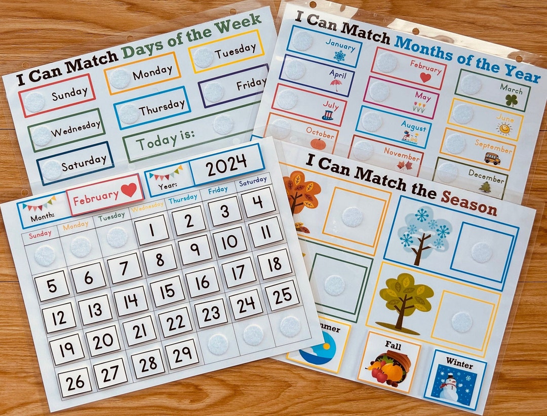 Calendar Time Learning Bundle - Etsy