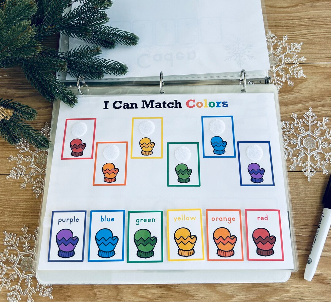 Preschool Learning Binder Ages 3-5 Winter Theme - Etsy