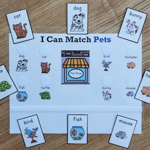 Pet Matching Activity Page Early Childhood, Preschool, Pre-k ...
