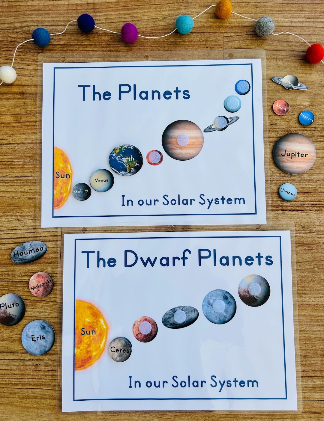 Solar System Learning Bundle: Matching Planets and Dwarf Planets - Etsy