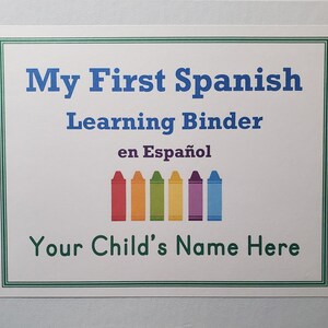 Spanish/english Learning Binder - Etsy