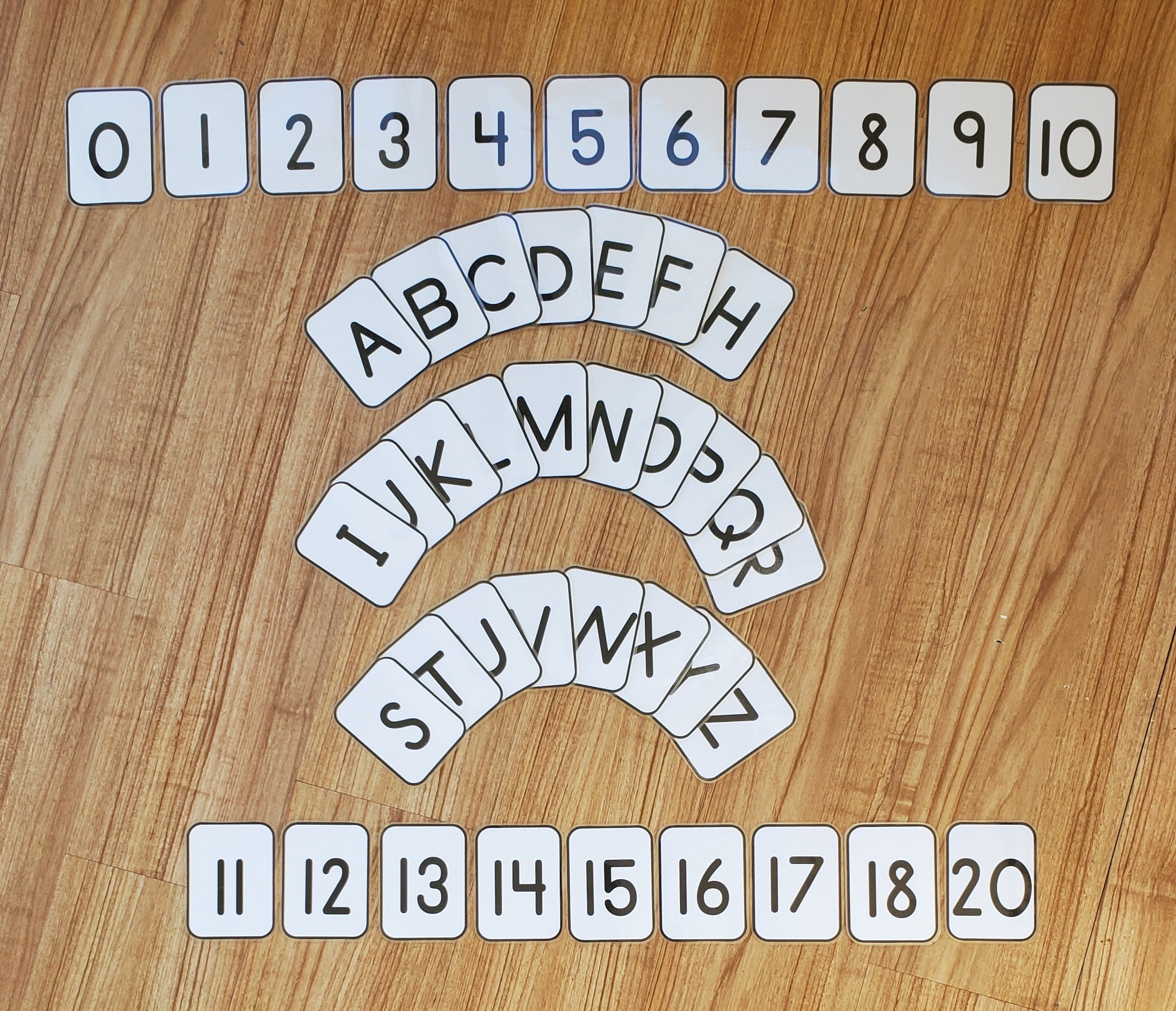 Laminated Flash Cards Uppercase Alphabet A-Z and Numbers 0-20 - Etsy