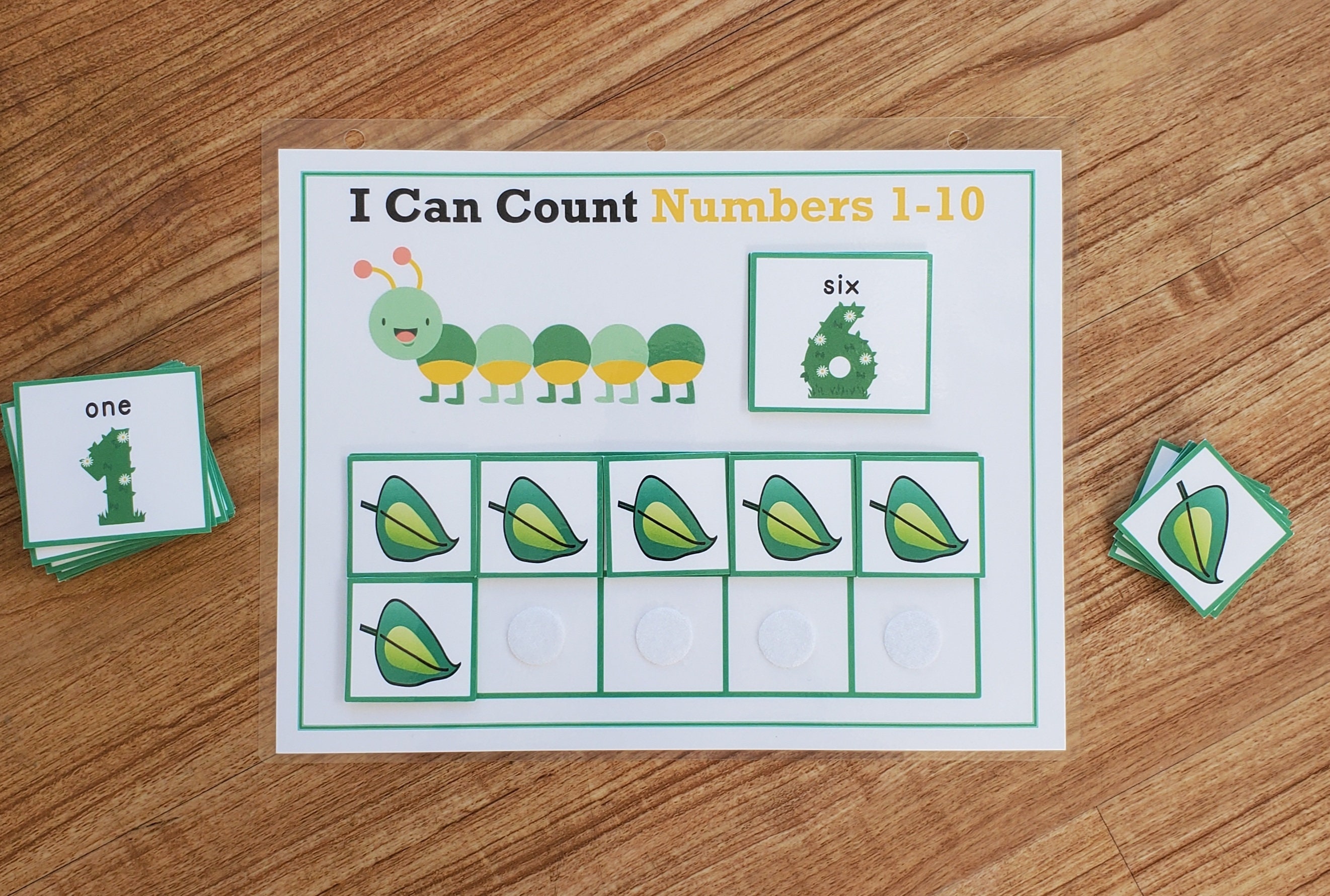 Caterpillar Ten Frame Counting Game 1-10 - Etsy