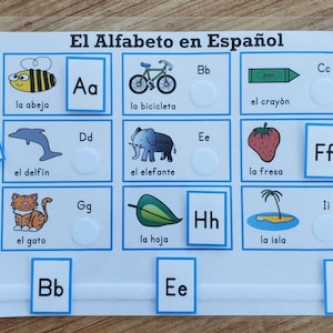 Spanish Alphabet Initial Sound Matching Bundle - Etsy