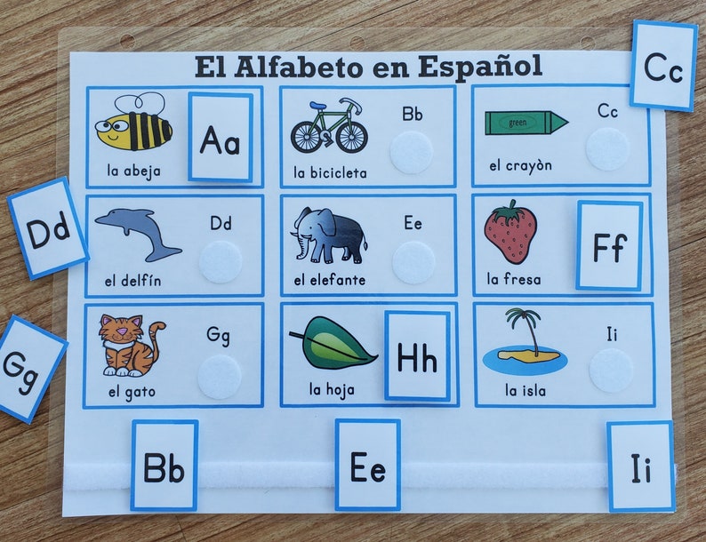 Spanish Alphabet Initial Sound Matching Bundle | Etsy
