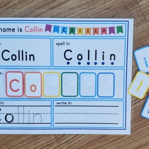 Name Recognition Name Practice Learning Page - Etsy