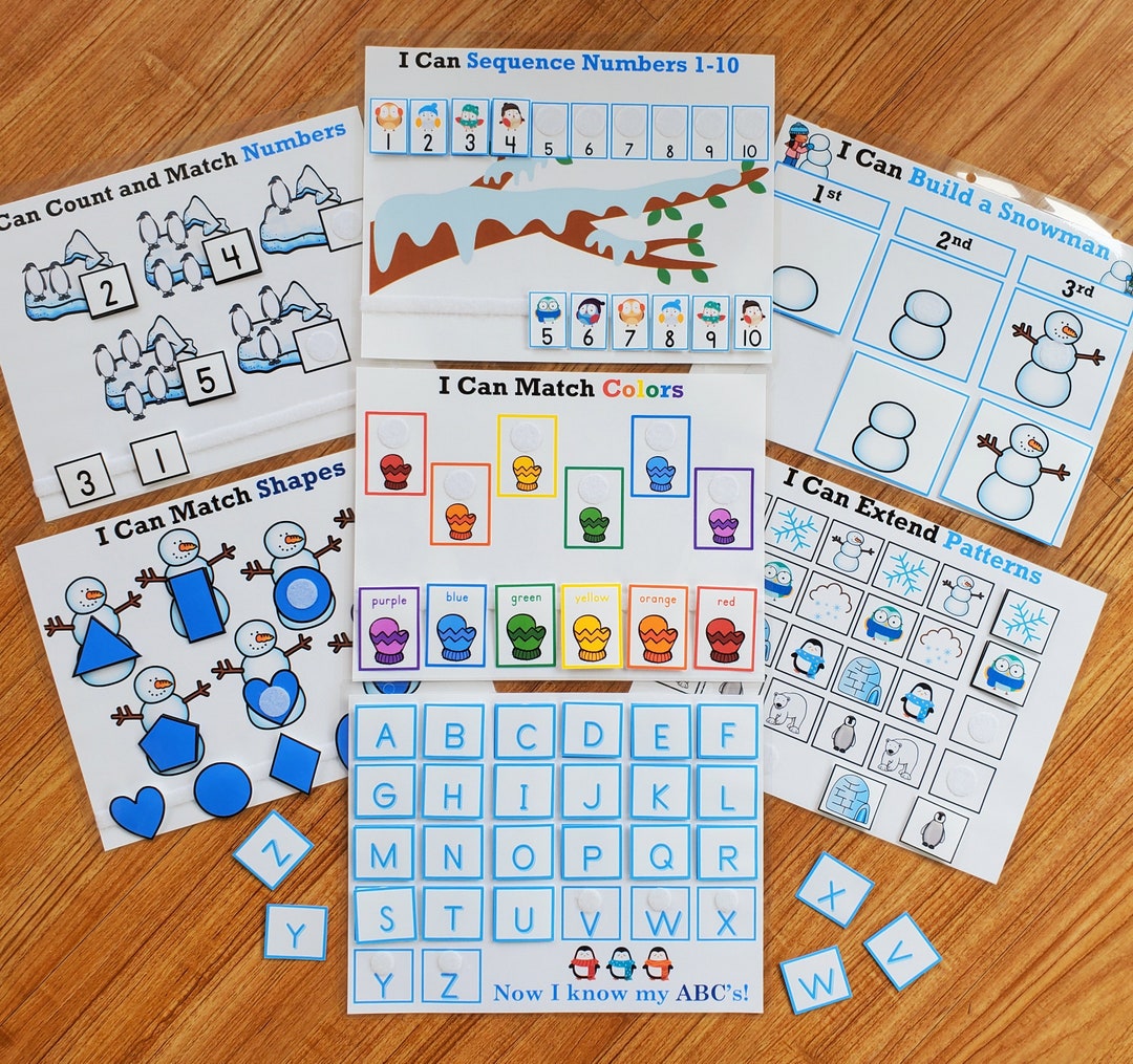Winter Themed Learning Bundle Preschool Pre-kindergarten - Etsy