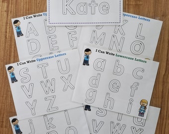 Preschool Pre-k Kindergarten Letter and Name Tracing Bundle - Etsy