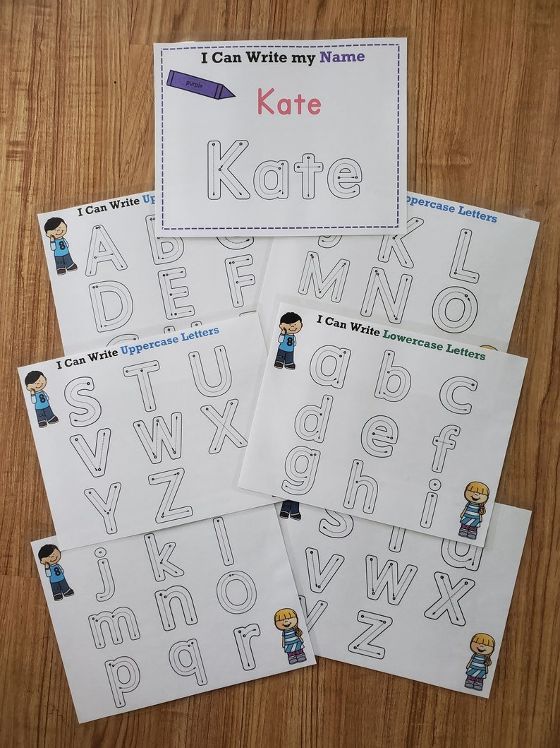 Preschool Pre-K Kindergarten Letter and Name Tracing Bundle | Etsy