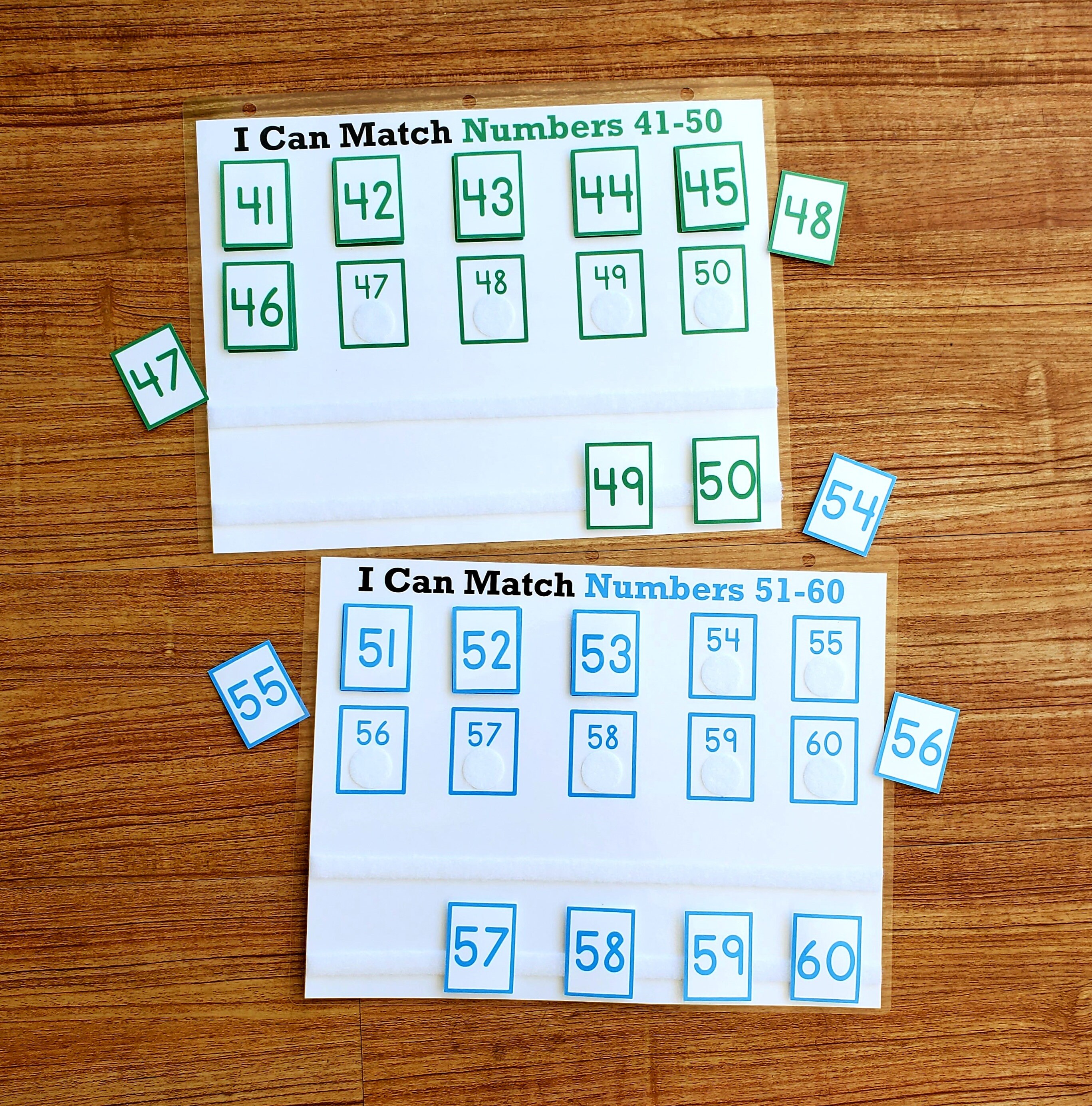 Number Practice Matching 1-100 - Etsy