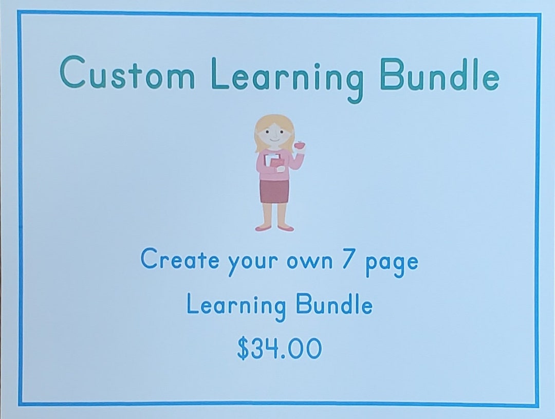 Custom 7 Page Learning Bundle - Etsy