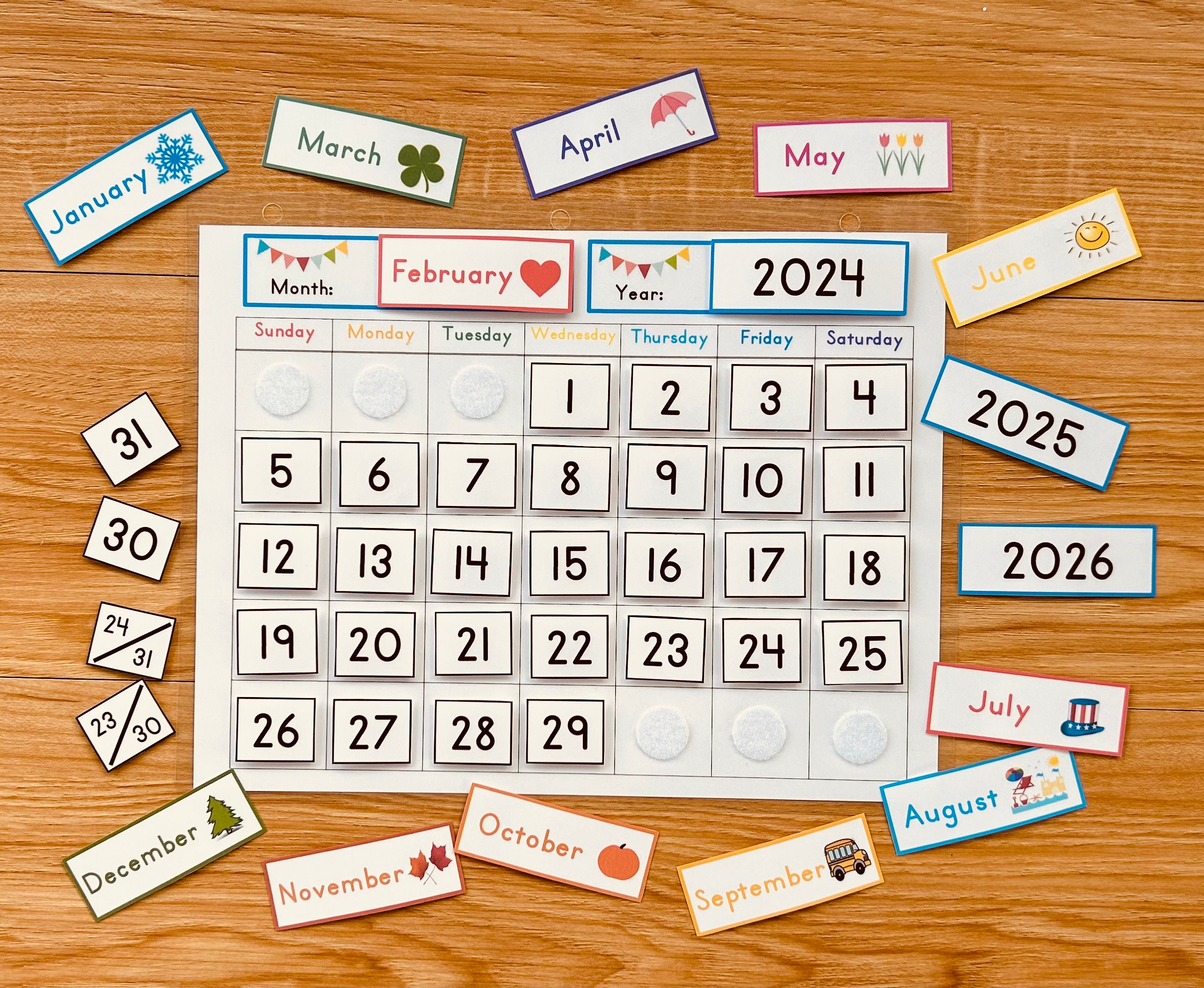Calendar Time Learning Bundle - Etsy