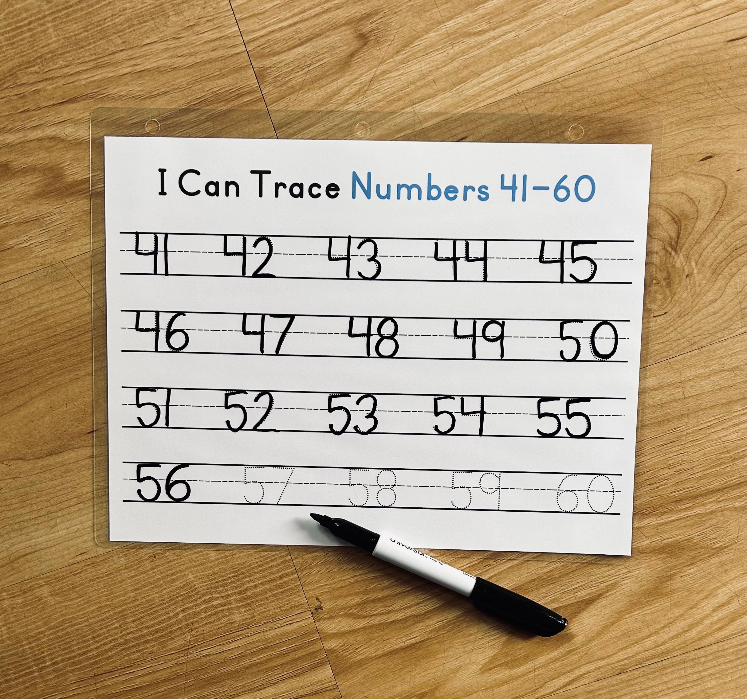 Pre-k Kindergarten Number Tracing 1-100 - Etsy