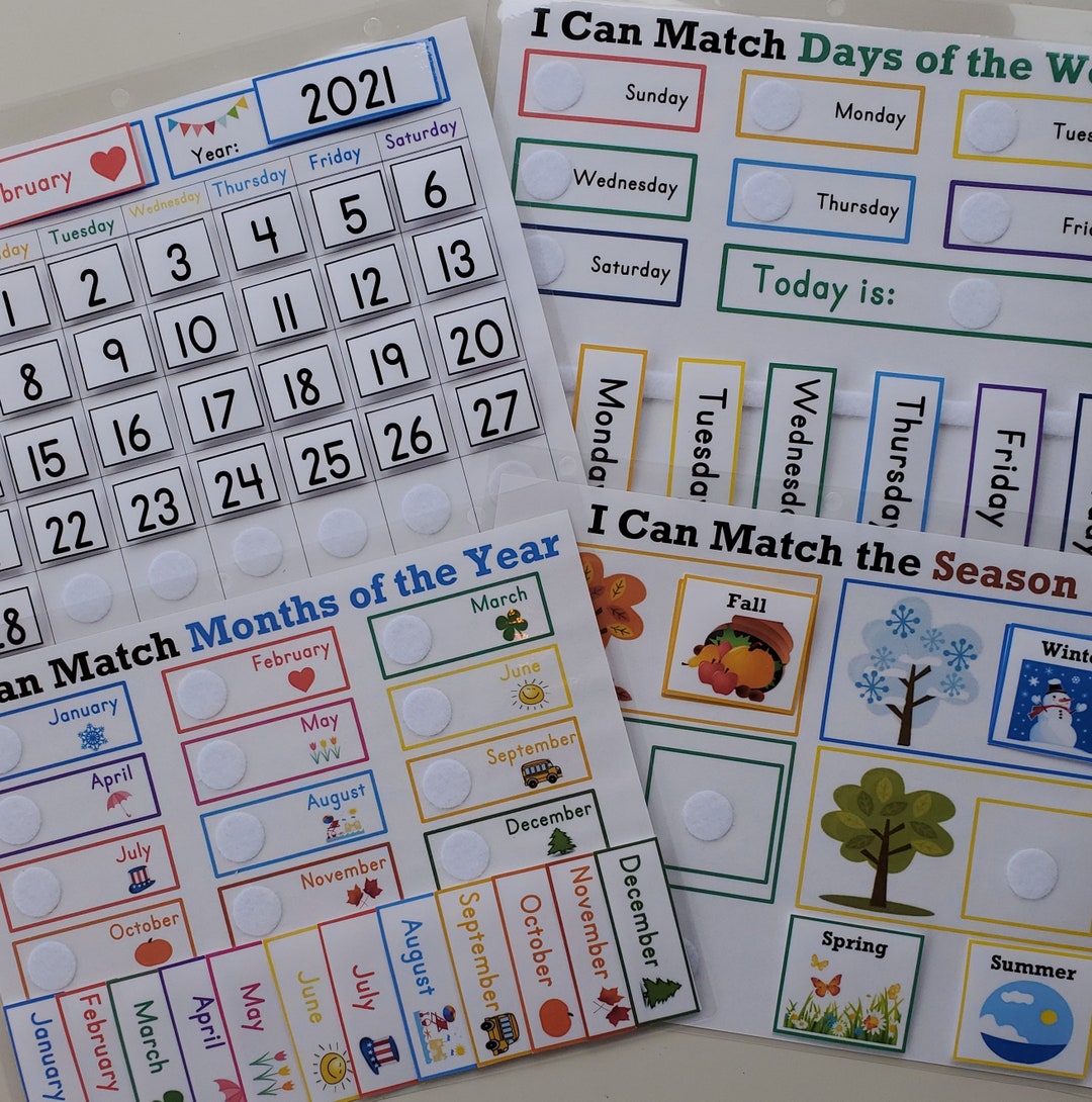 Calendar Time Learning Bundle - Etsy