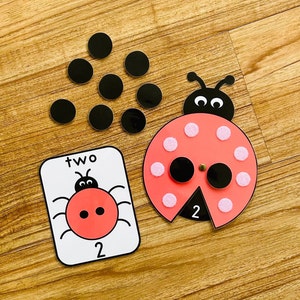 Ladybug Counting Set Preschool, Pre-k, Kindergarten - Etsy