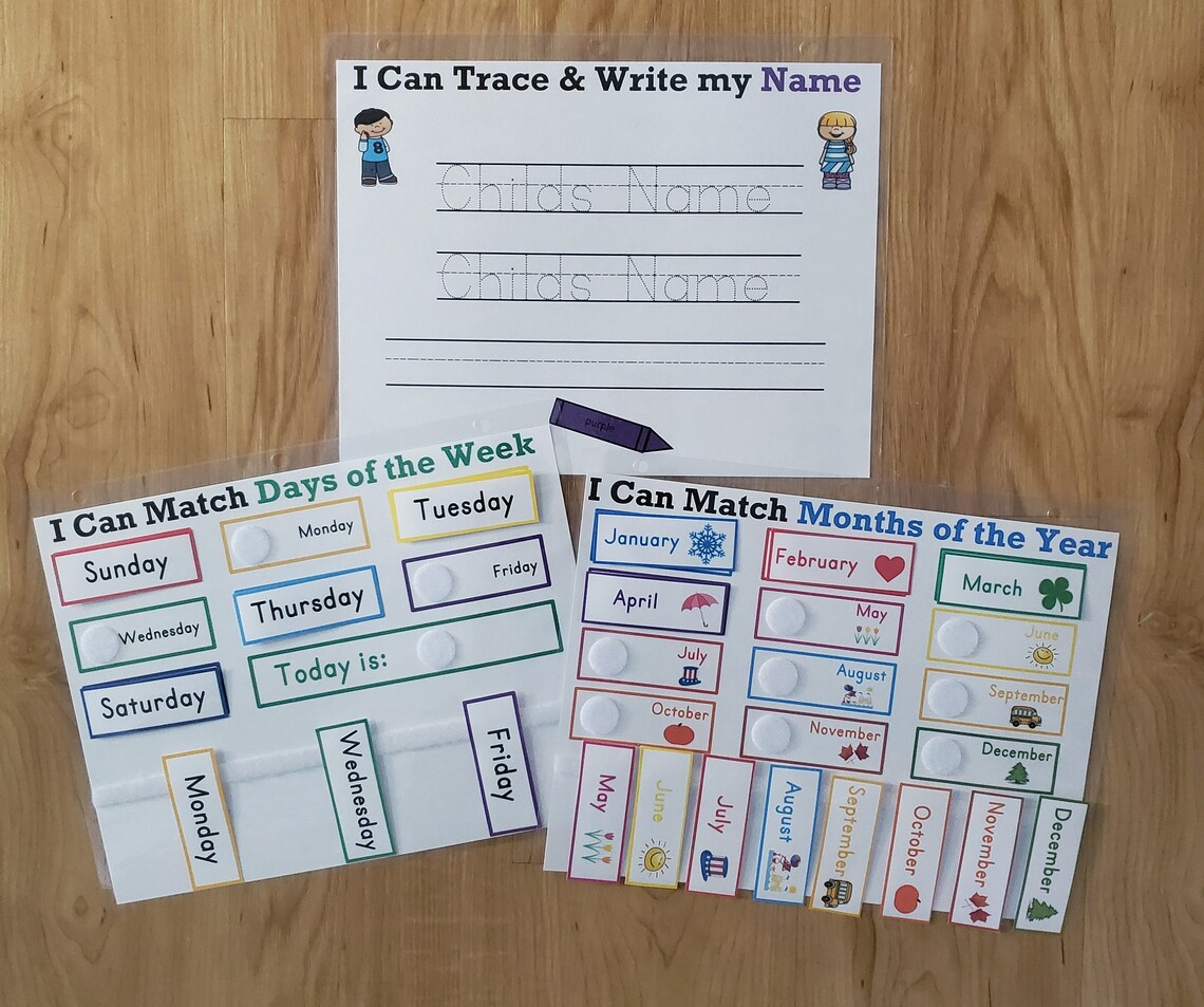 Kindergarten-1st Grade Learning Binder Ages 5-7 - Etsy