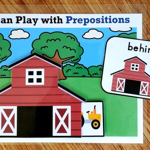 Preposition Play and Learn Bundle - Etsy