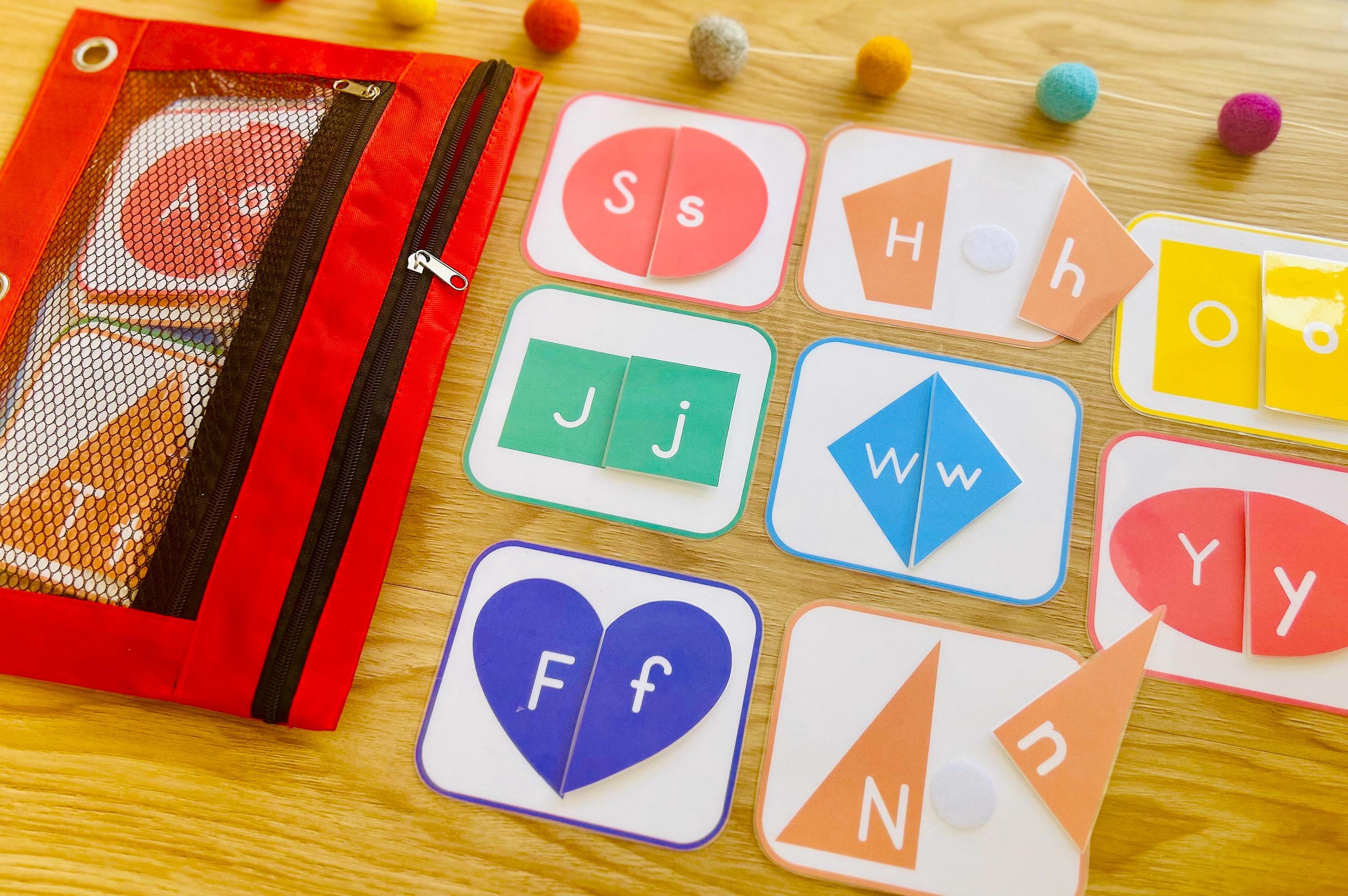 Uppercase Lowercase Alphabet and Shape Matching Cards - Etsy