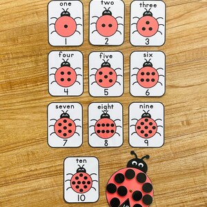 Ladybug Counting Set Preschool, Pre-k, Kindergarten - Etsy