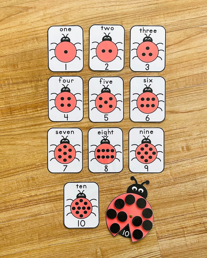 Ladybug Counting Set Preschool, Pre-k, Kindergarten - Etsy