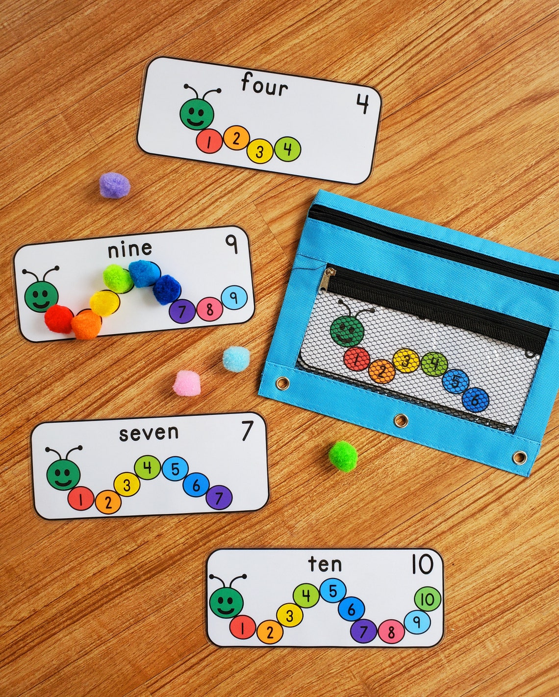Caterpillar Counting Activity Preschool Pre-k Toddler - Etsy