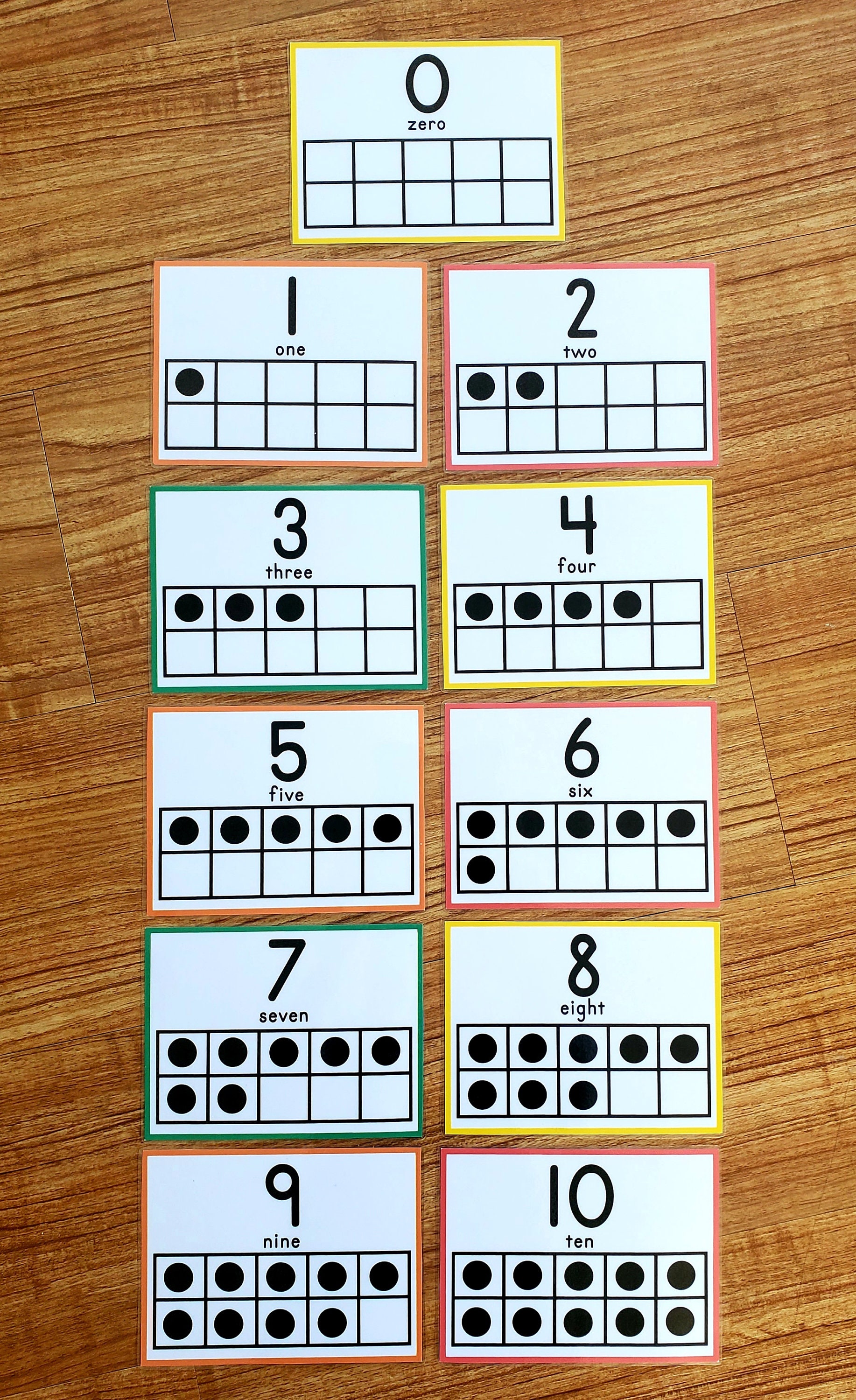 10 Frame Counting Cards 0-10 | Etsy