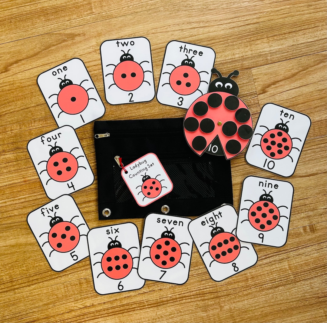 Ladybug Counting Set Preschool, Pre-k, Kindergarten - Etsy