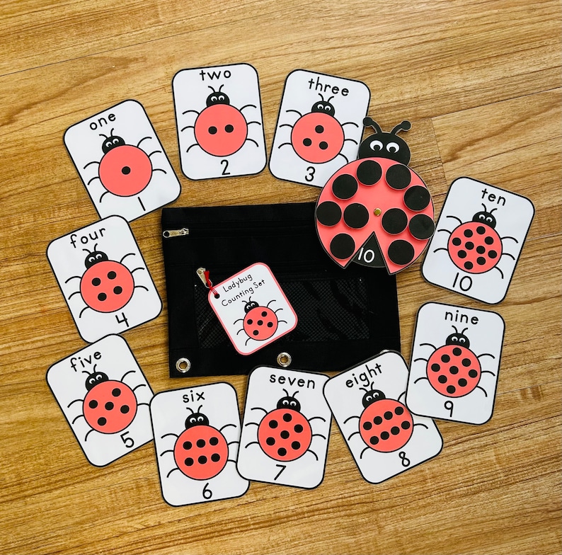 Ladybug Counting Set Preschool Pre-k Kindergarten - Etsy