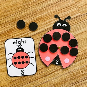 Ladybug Counting Set Preschool, Pre-k, Kindergarten - Etsy