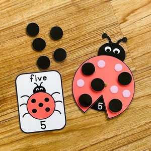 Ladybug Counting Set Preschool, Pre-k, Kindergarten - Etsy