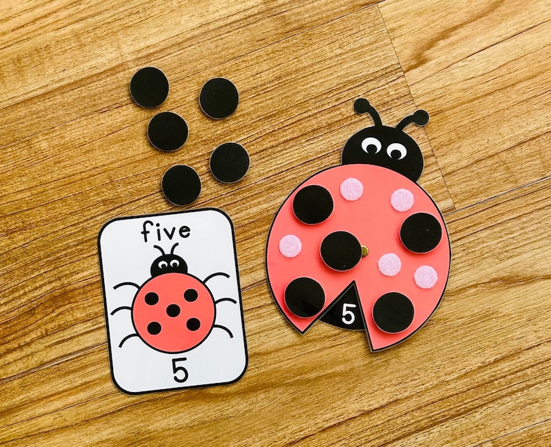 Ladybug Counting Set Preschool, Pre-k, Kindergarten - Etsy