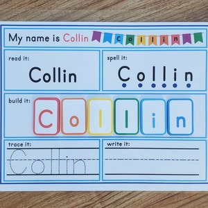 Personalized Name Tracing Uppercase Printable Worksheet - Etsy