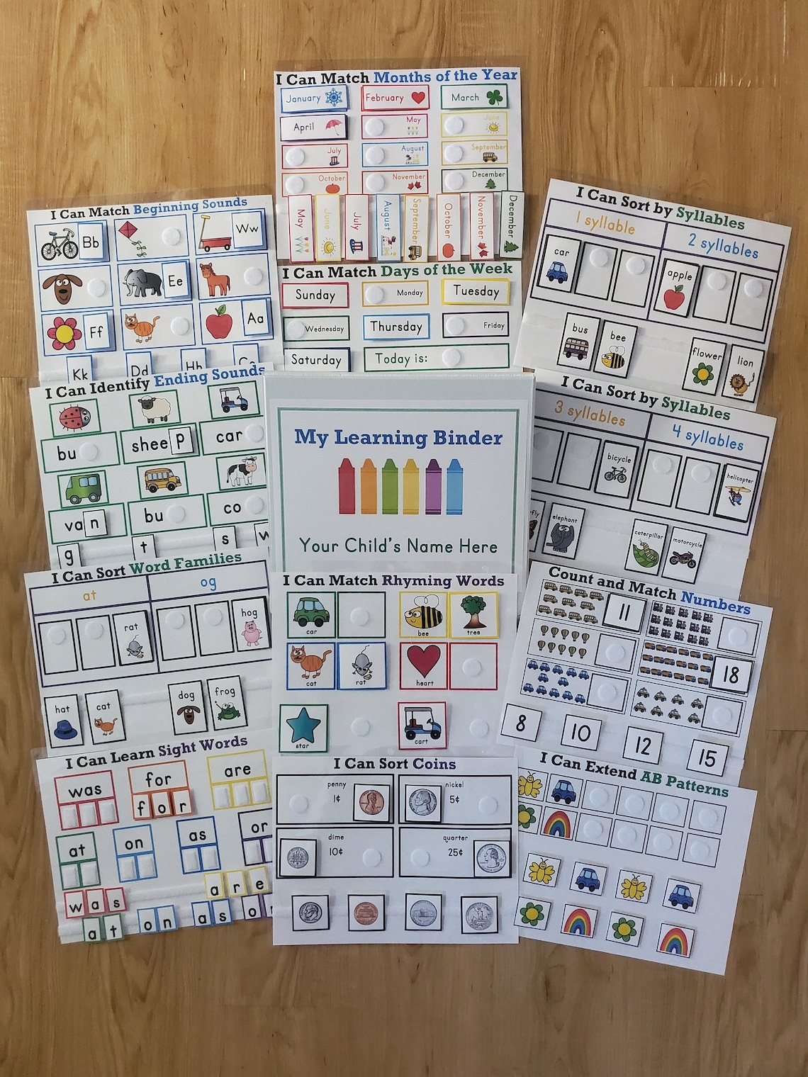 Kindergarten-1st Grade Learning Binder Ages 5-7 - Etsy