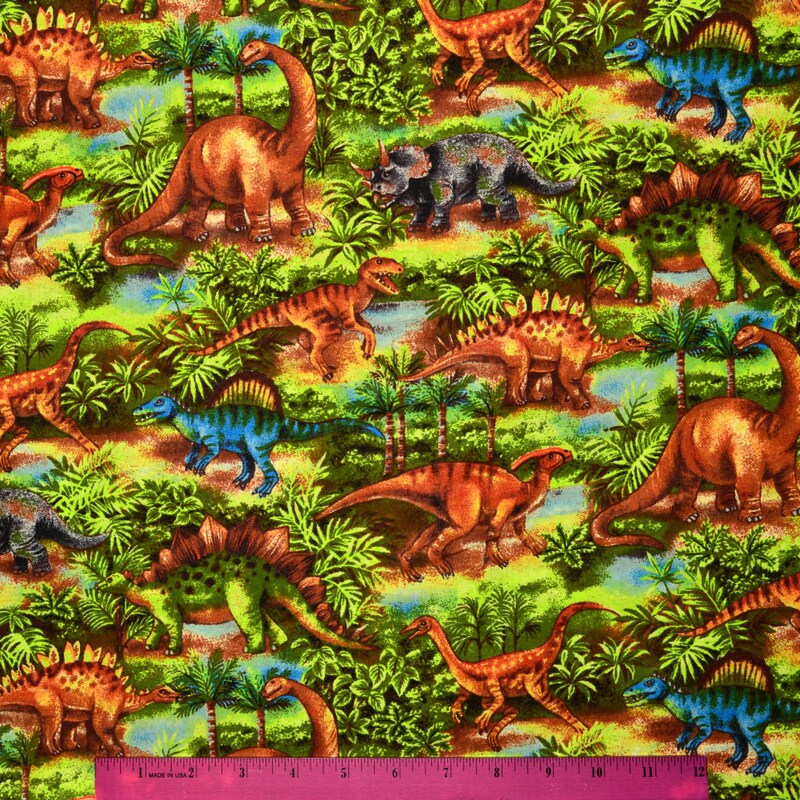 Dinosaur Fabric - Etsy