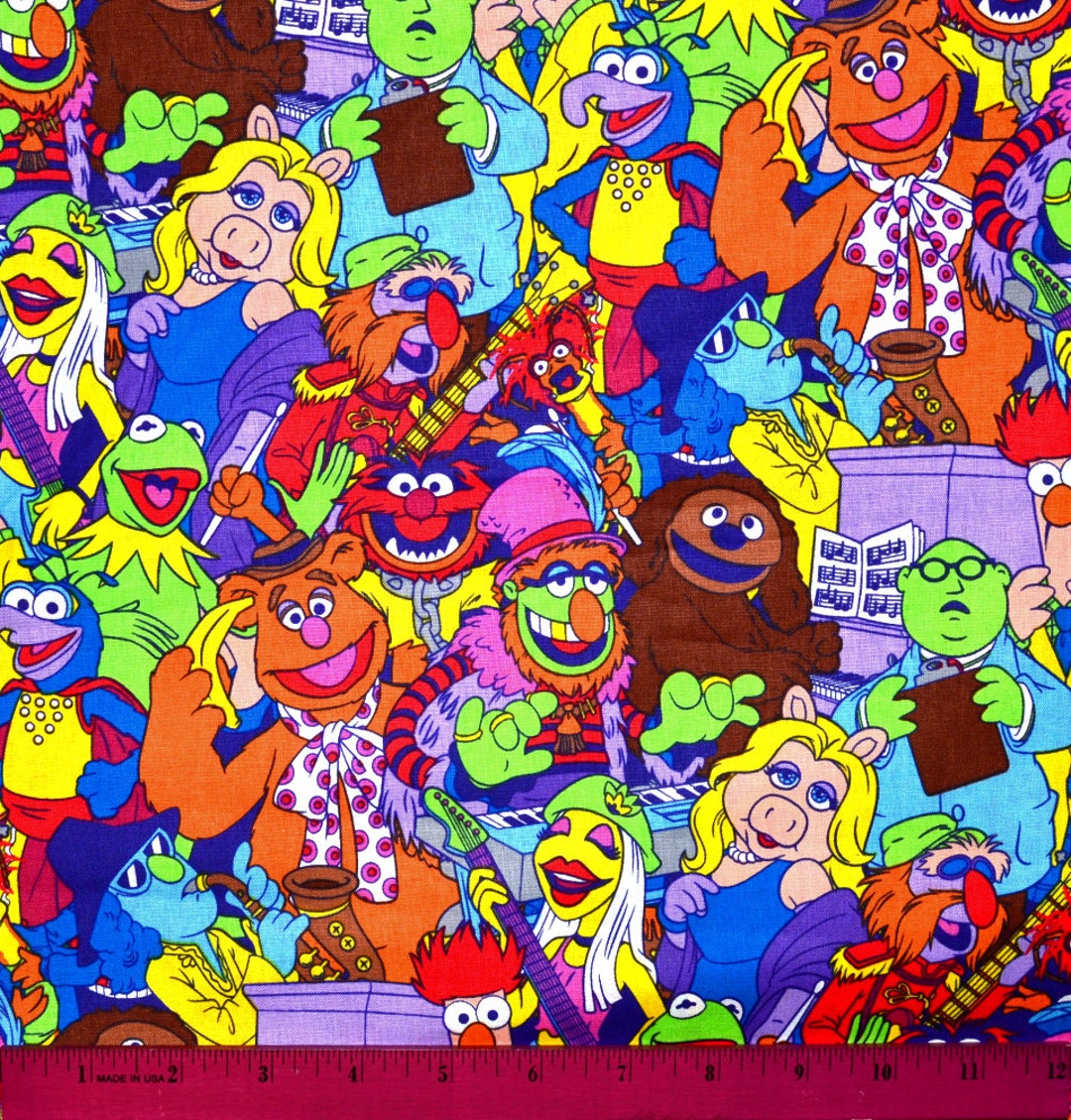 MUPPETS SHOW FABRIC | Sold by the Half Yard! | Continuous Cut! | 100% ...
