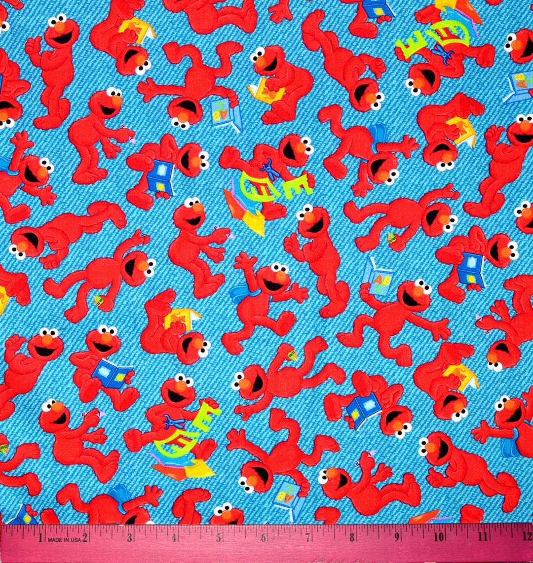 ELMO FABRIC | Sold by the Half Yard! Continuous Cut! | 100% Quilting ...
