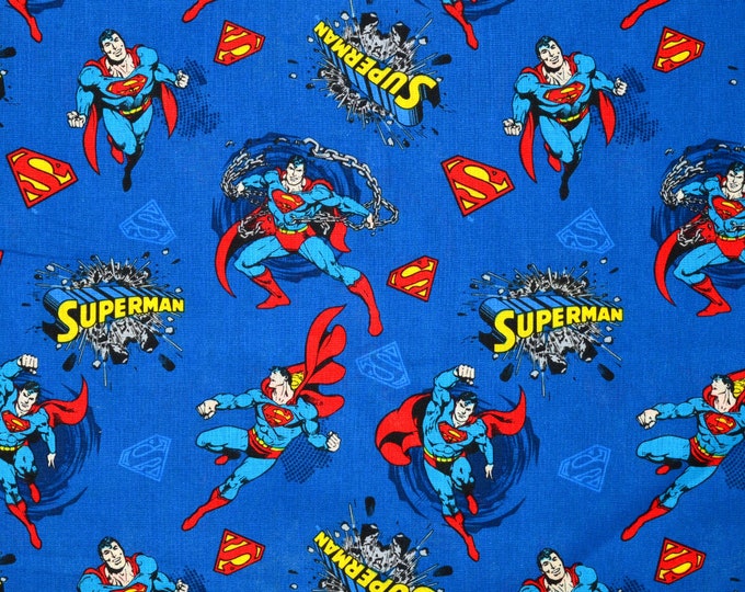 SUPERMAN FABRIC | Sold by the Half Yard! | Continuous Cut! | 100% ...