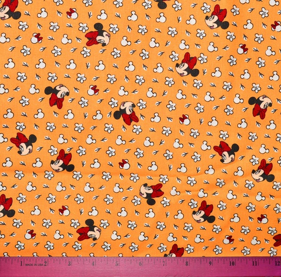 MINNIE MOUSE FABRIC Sold by the Half Yard for Sewing | Etsy