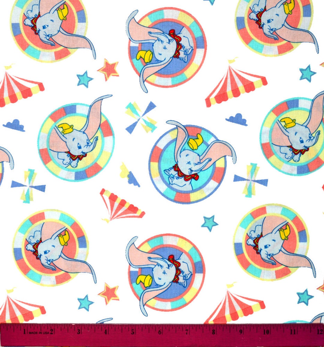 DUMBO DISNEY FABRIC | Sold by the Half Yard! | Continuous Cut! | 100% ...