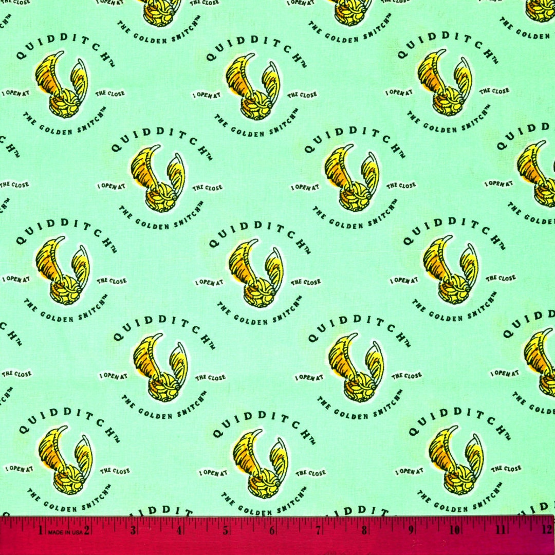 Sale!!! GOLDEN SNITCH FABRIC | Sold by the Half Yard! | Continuous Cut ...