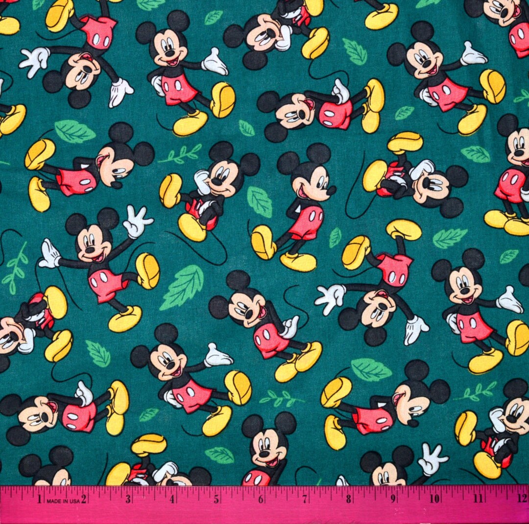 Sale!!! MICKEY MOUSE FABRIC | Sold by the Half Yard! | Continuous Cut ...