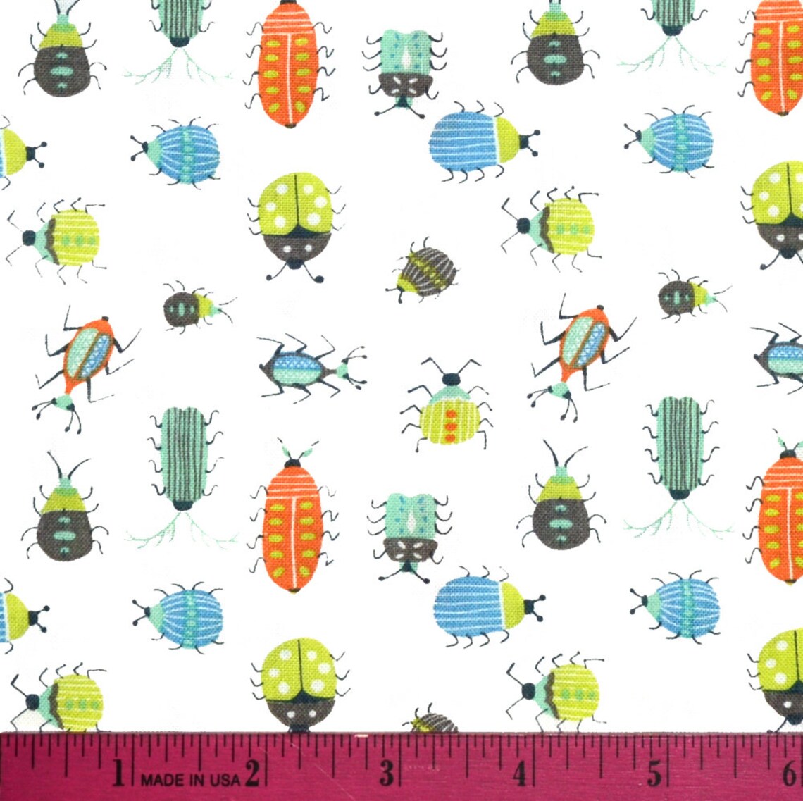 MINI BUGS FABRIC Sold by the Half Yard Continuous Cut - Etsy