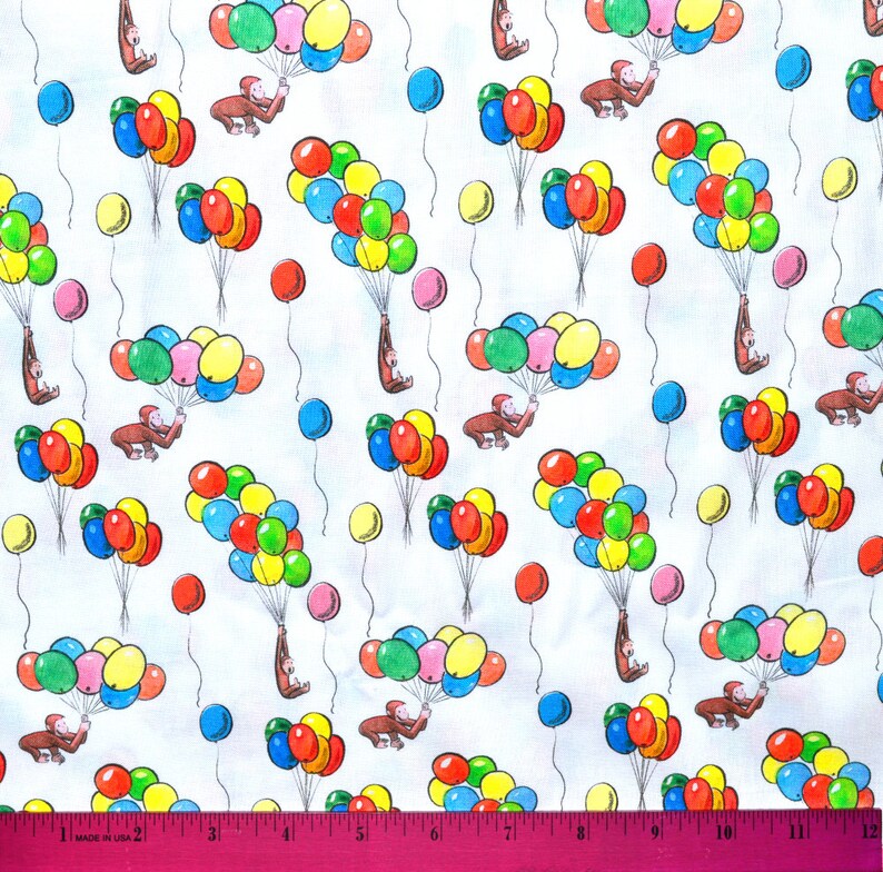 CURIOUS GEORGE FABRIC Sold by the Half Yard for Sewing | Etsy