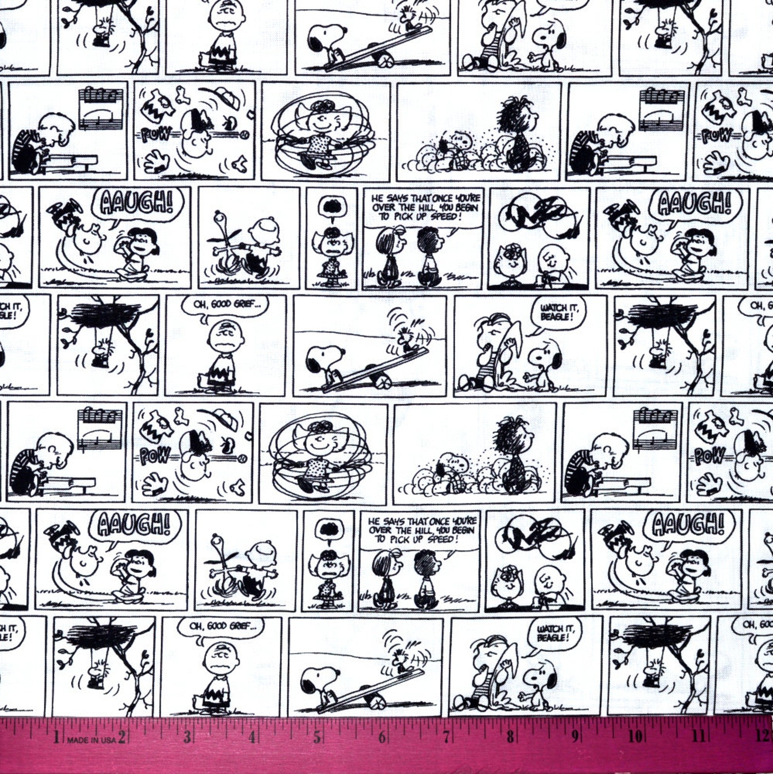 PEANUTS COMIC Strip FABRIC | Sold by the Half Yard! | Continuous Cut ...