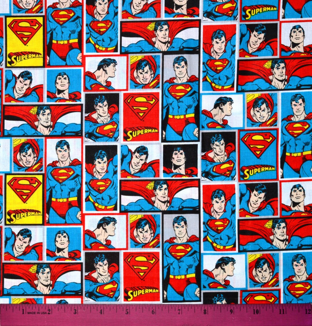 SUPERMAN FABRIC | Sold by the Half Yard! | Continuous Cut! | 100% ...