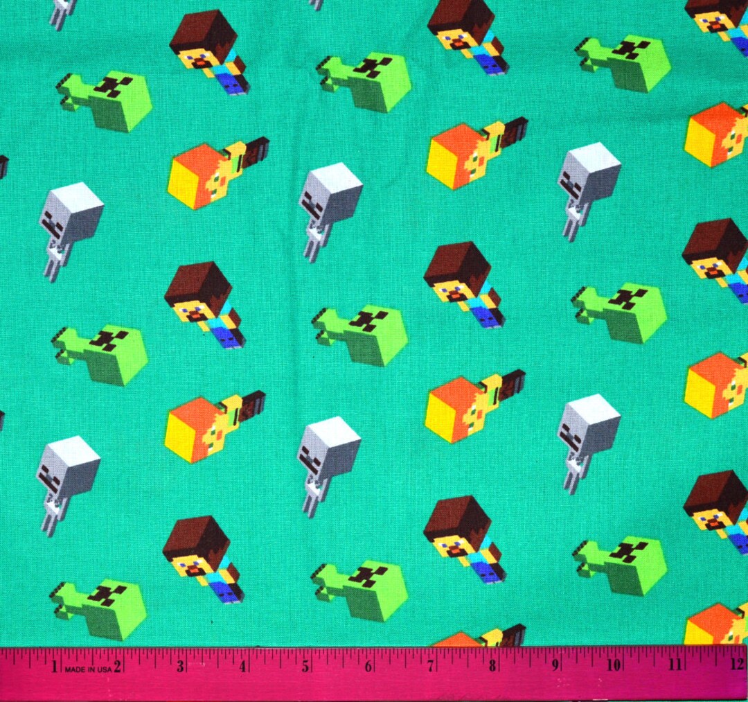 Sale!!! MINECRAFT MOBS FABRIC | Sold by the Half Yard! | Continuous Cut ...