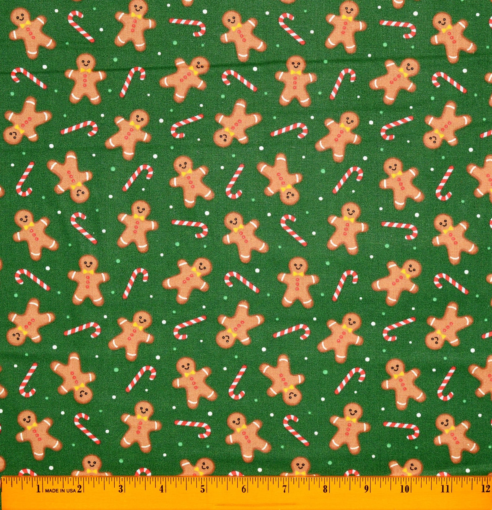 GINGERBREAD MAN FABRIC | Sold by the Half Yard! | Continuous Cut! | 100 ...