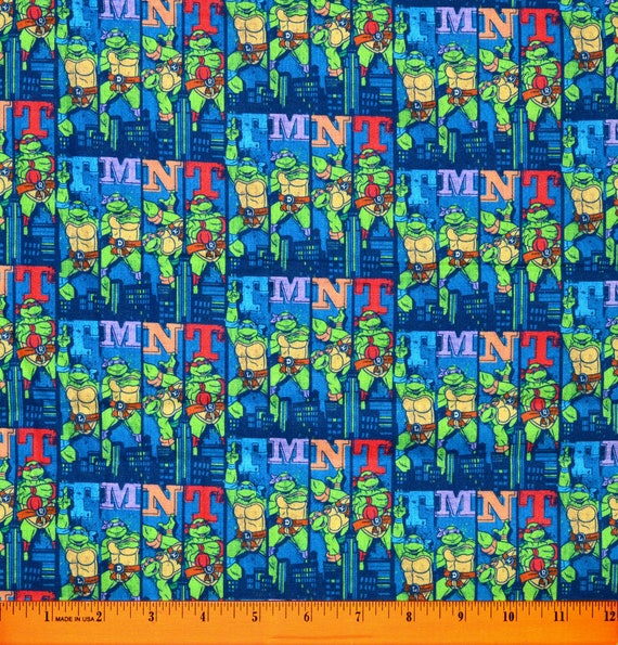 Teenage Mutant NINJA TURTLES FABRIC Sold by the Half Yard - Etsy
