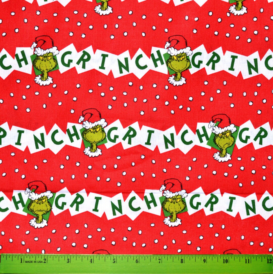 Dr. SEUSS GRINCH FABRIC | Sold by the Half Yard! | Continuous Cut ...