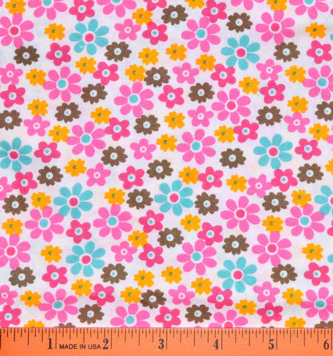 MINI FLOWERS FABRIC Sold by the Half Yard Continuous Cut - Etsy